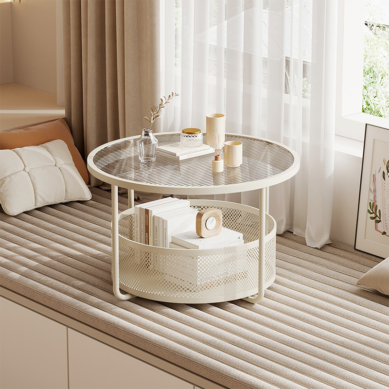 Tempered Glass Bedroom Bay Window Table Small Coffee Table Balcony Mini ...