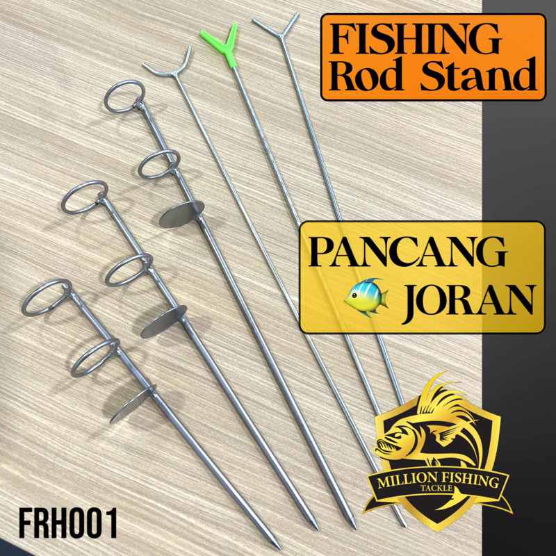 【FRH001】Fishing Rod Stand Pancang JORAN Pancing Pantai Reel Stand ...