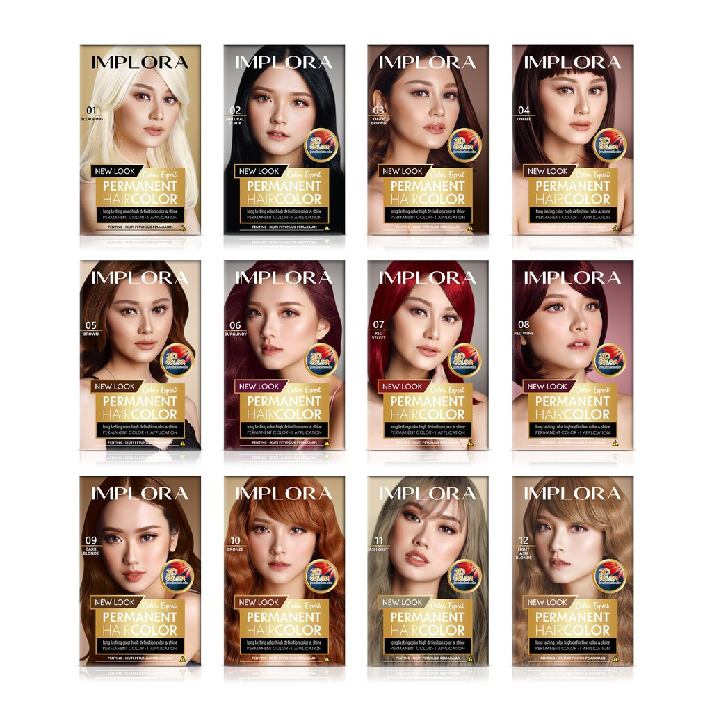 Implora New Permanent Hair Color Implora Bleaching Hair Paint Natural ...