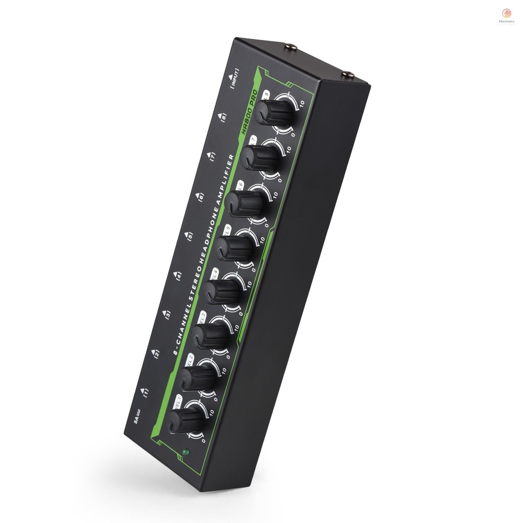 Headphone Amplifier 8 Channel Stereo Headphone Amp Audio Amplifier with ...