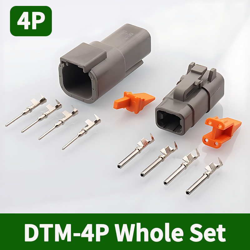 5/20/100 Sets 4 Pin Way Deutsch DTM04-4P DTM06-4S Waterproof Electrical ...