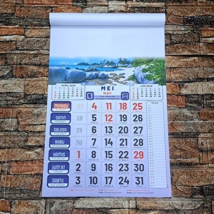 Work CALENDAR MEDIUM COLOR HVS 12 SHEETS 2025 - NATURAL 12 SHEETS ...