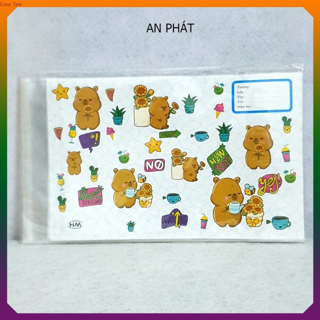 Set of 10 Student Notebook Covers 15,5 x 20,5 Hot Cute capybar Models ...