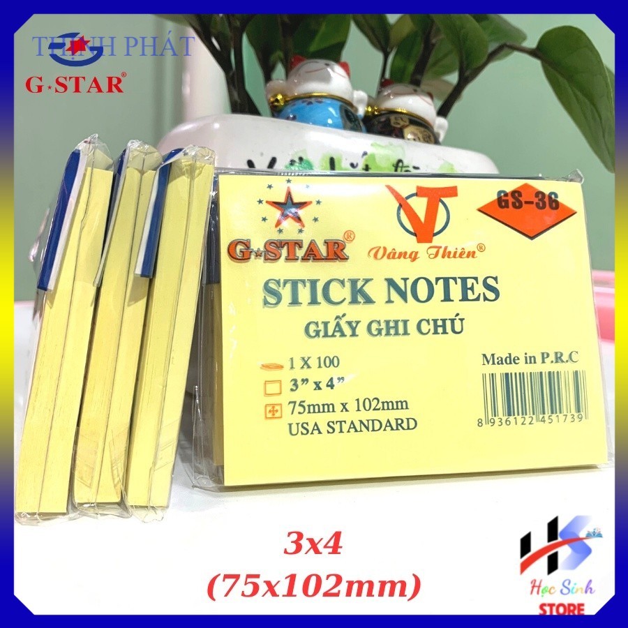 Pack of 100 notes, note paper of all sizes (3x2\3x3\3x4\3x5) Gstar GS ...