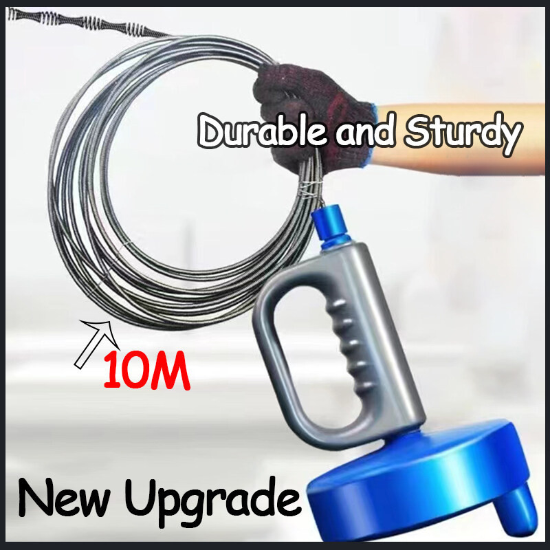 10m Pipeline Dredger Auger Snake Rod Drain Unblocker Flexible Auger ...