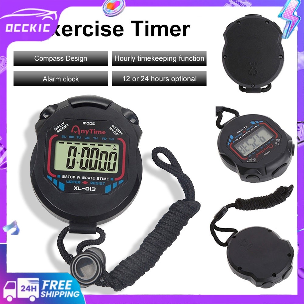 Multi-function Electronic Digital Sport Stopwatch Timer Large Display ...