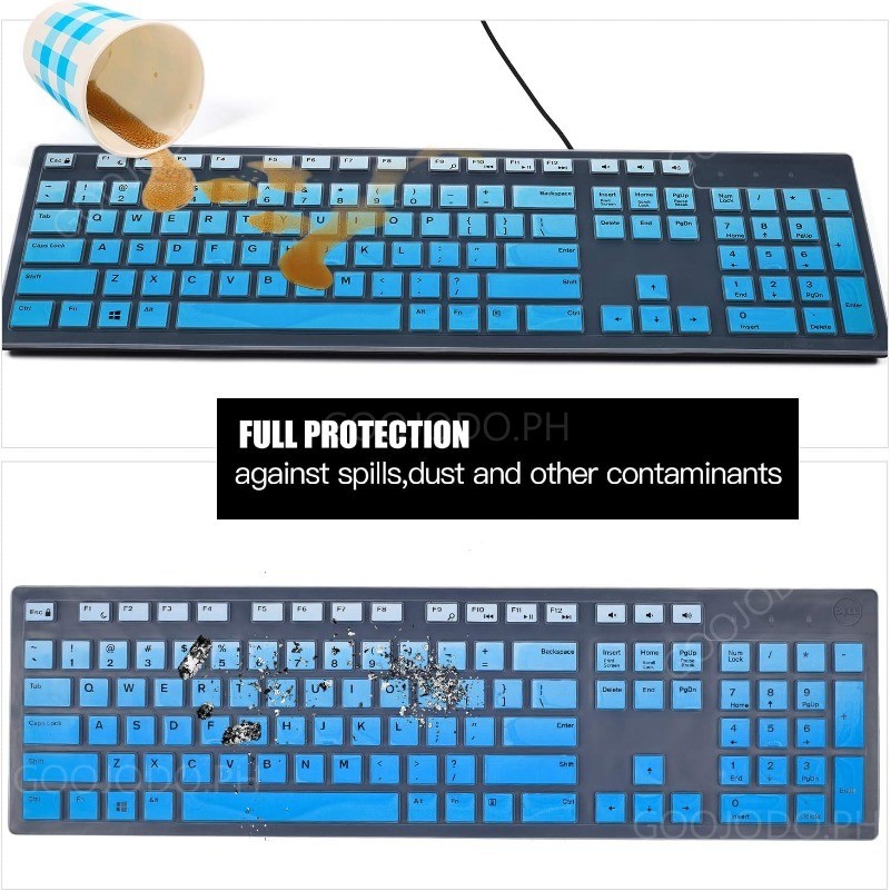 Keyboard Cover Skins Compatible with Dell KM636 KB216 Wireless Keyboard ...