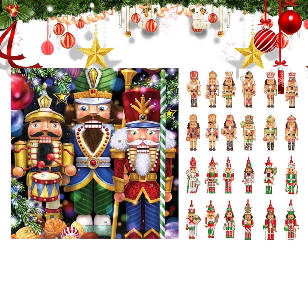 Nutcracker Advent Calendars Christmas Countdown Calendar Wooden ...