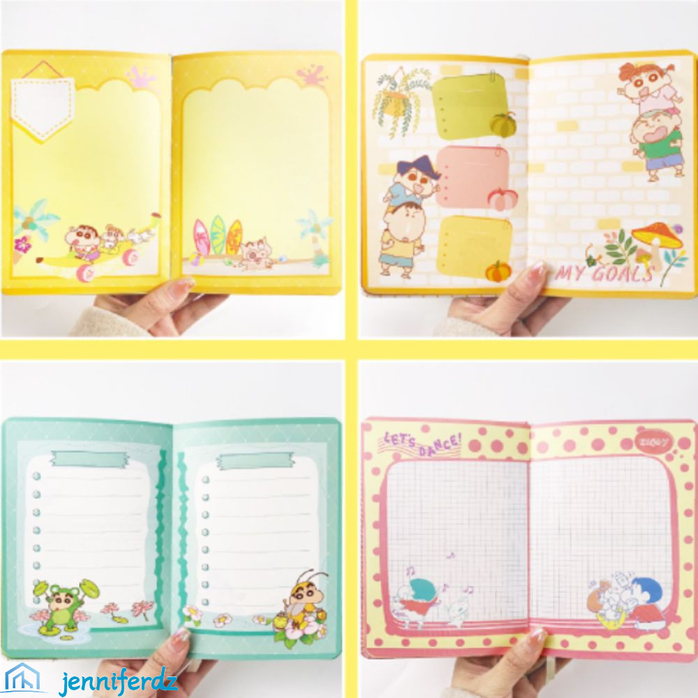 JENNIFERDZ B5 Cartoon Notebook, Memo Diary Planner Write Smoothly ...
