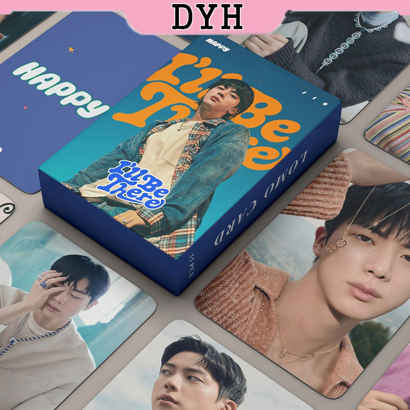 55pcs/box BTS JIN Laser Card Photocards HAPPY Holographic LOMO Card ...