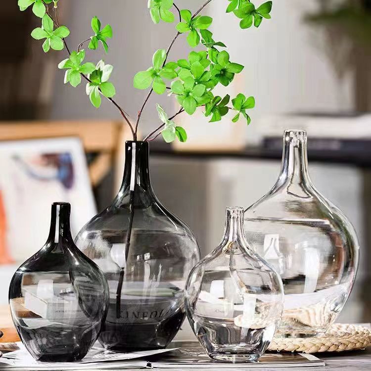 Vas mewah mewah mewah jam gantung kuda mabuk perut besar pasu kaca ...