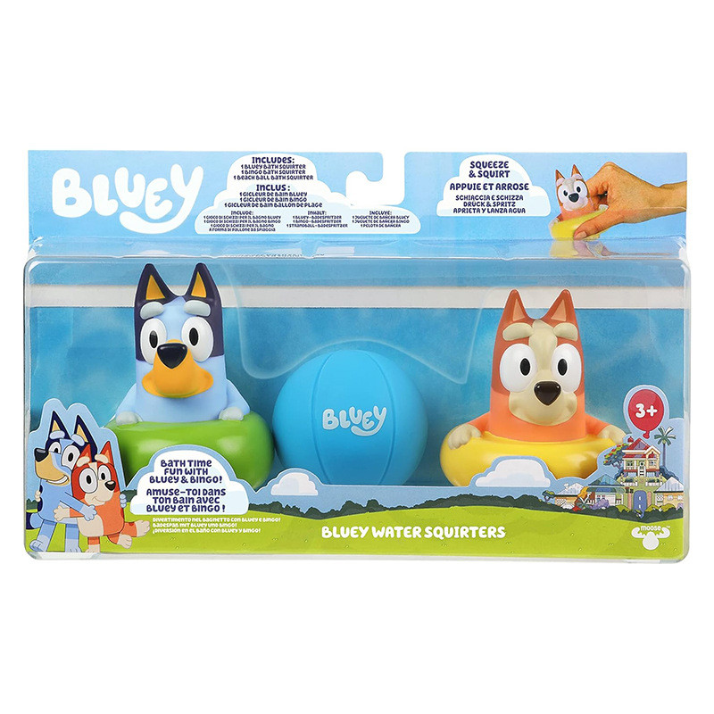Bluey Bluey Toy Family Blue Bath Bath Spray 3-Piece Set Doll | Shopee ...