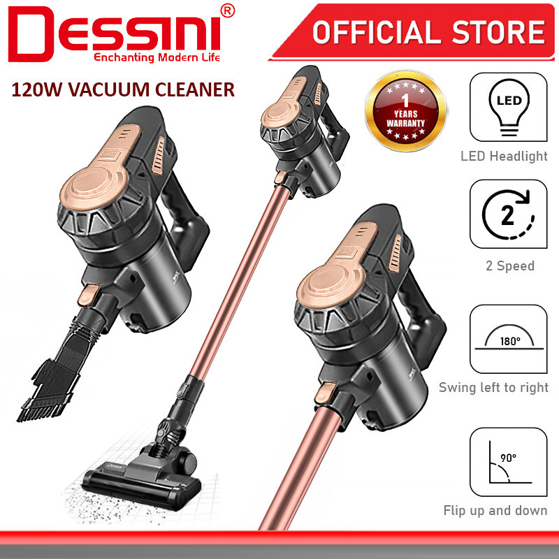 DESSINI ITALY Cordless Cyclone Vacuum Cleaner Floor Sweeper Mop Dust ...