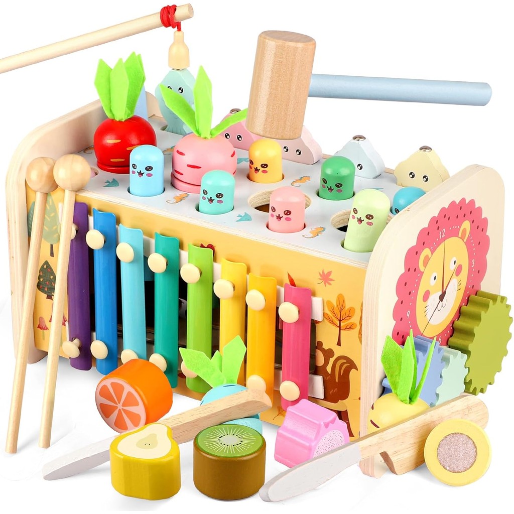 Mainan Montessori 9 dalam 1 untuk Kanak-kanak Berusia 1 Tahun, Mainan ...