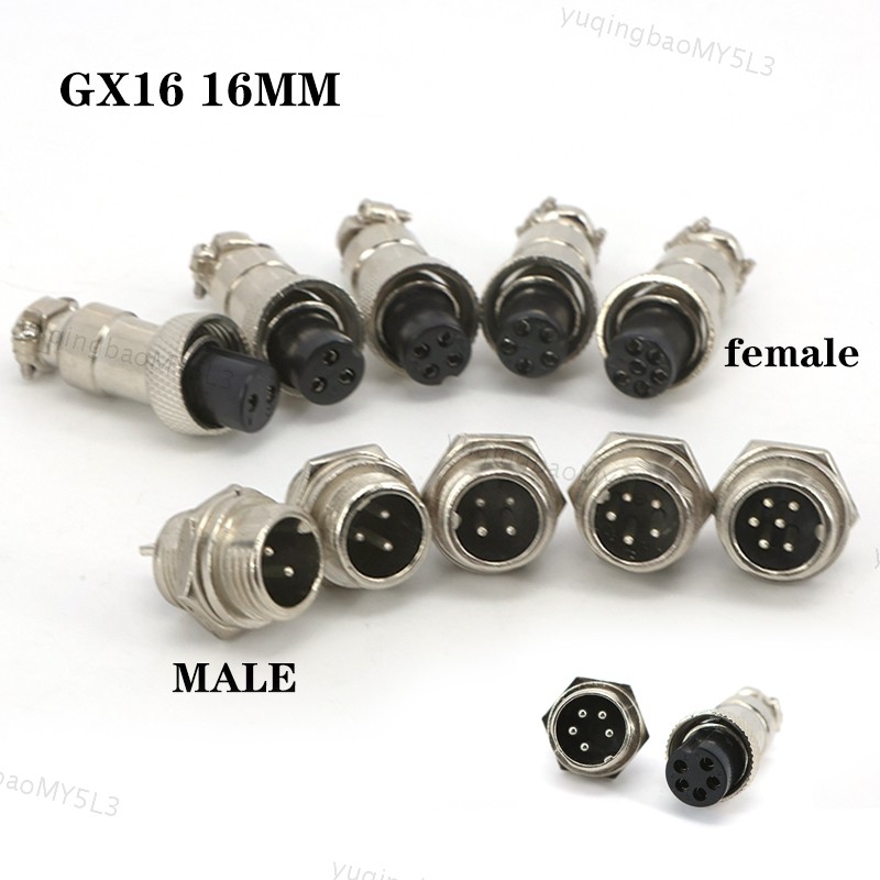 16mm GX16 2 3 4 5 6 Pin Aviation male Plug female Socket Cable ...