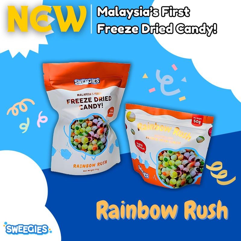 Sweegies Freeze Dried Skittles Original Candy Snack Food Rainbow Rush ...