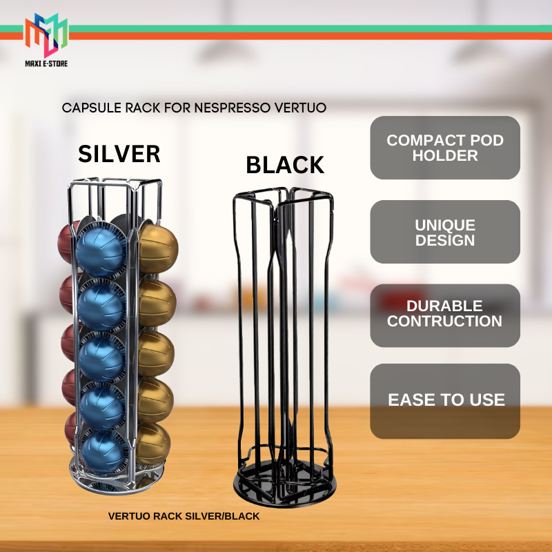 Nespresso Vertuo Capsule Rack (BLACK/SILVER) - VERTUORACK | Shopee Malaysia