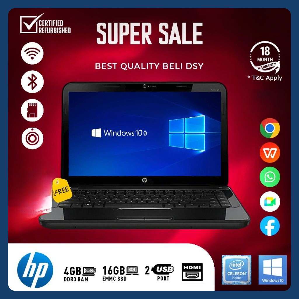 HP G4 WINDOW LAPTOP | STUDENT USE| OFFICE USE| 4GB RAM | SSD 16GB ...