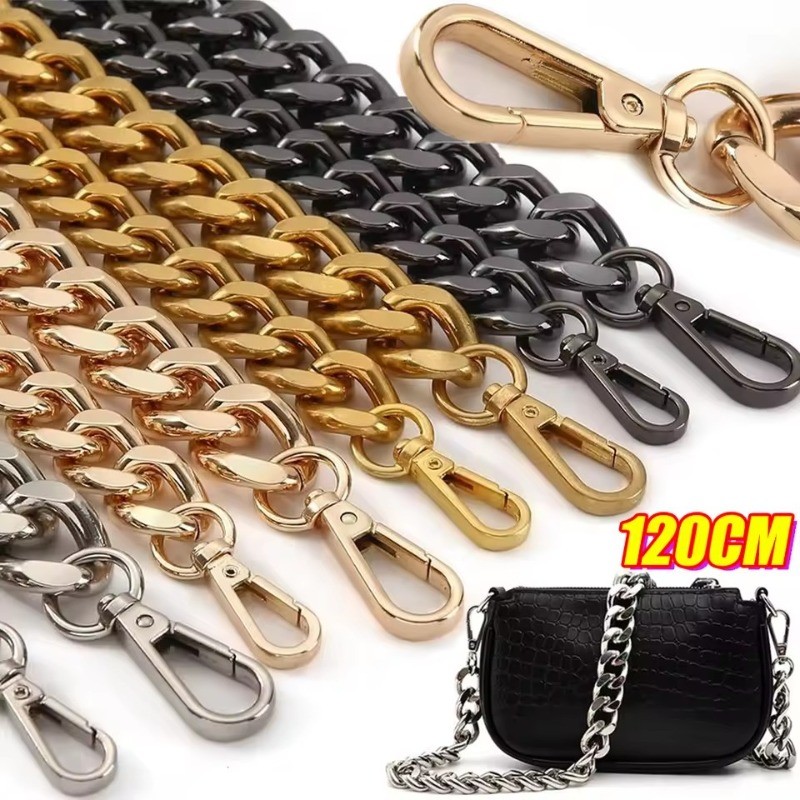 120CM Metal Aluminum Alloy Hand-Woven Bag Chain for Shoulder Handbag ...