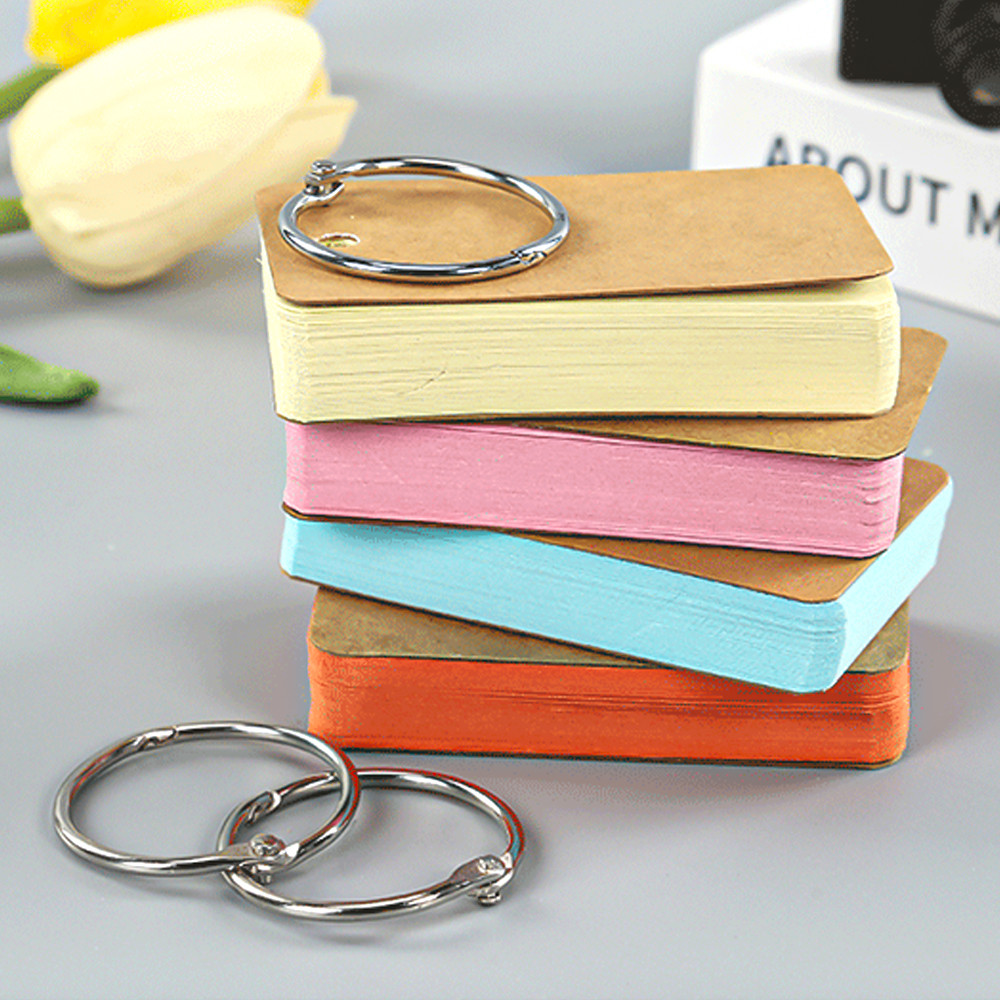 LAKOE Blank Memo Card Portable Colourful Note Book Flash Cards With ...