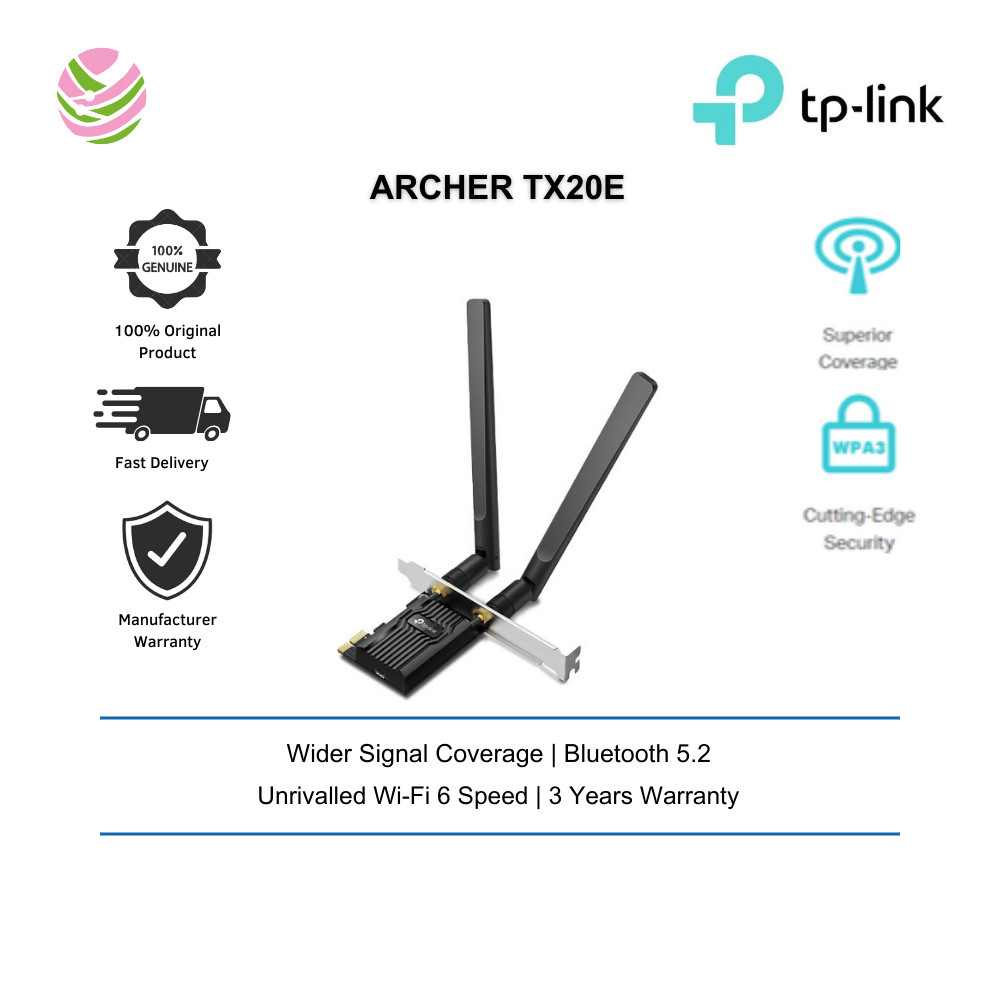 TP-Link Network Interface Archer TX20E AX1800 Wi-Fi 6 Bluetooth 5.2 ...
