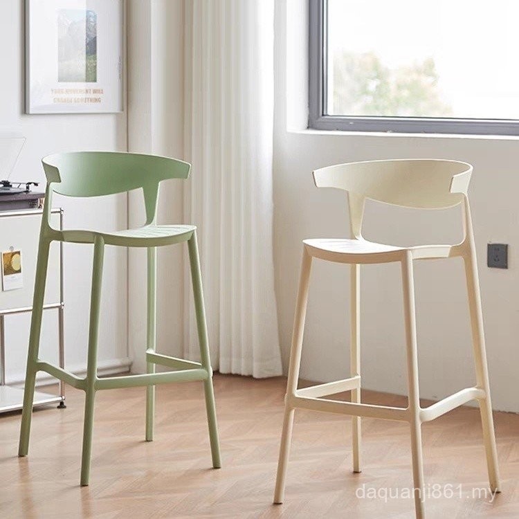 Nordic Style Plastic Bar Chair Household Store Use Bar Chair Island ...