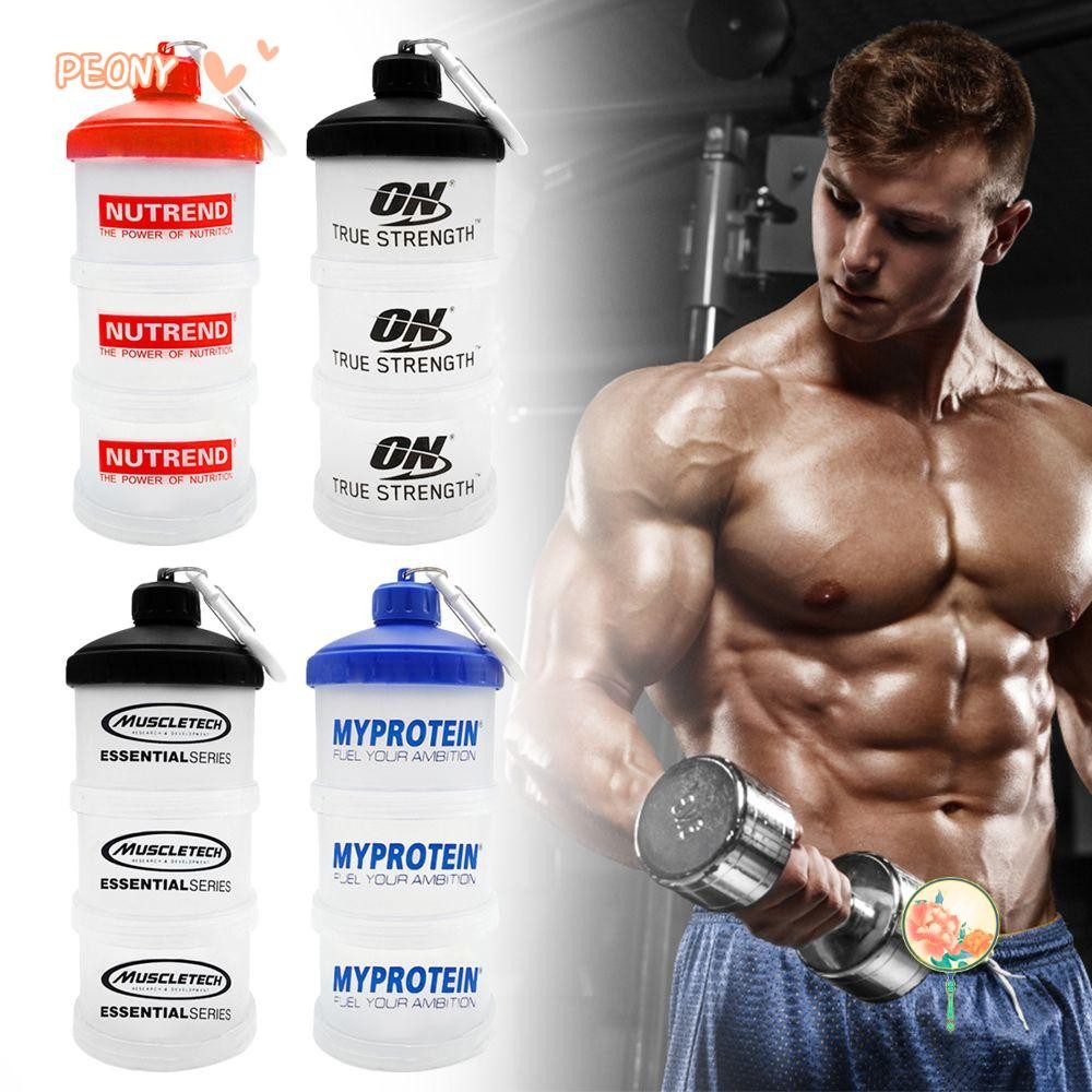 PEONY-HOME Protein Powder Bottle Mini Fitness Supplement Box Storage ...