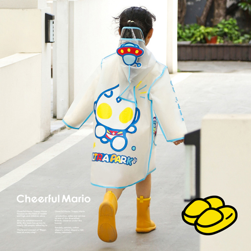Cheerful Mario 85-130cm Ultraman&Tiga Baby Raincoats Colorful Rain ...