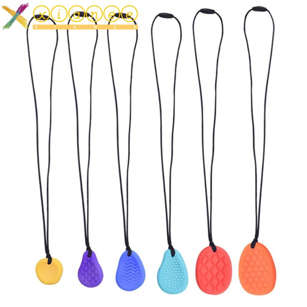 XIANEE 6pcs Worry Stone Toy, Soft Silicone Sensory Fidget Toys, Stress ...