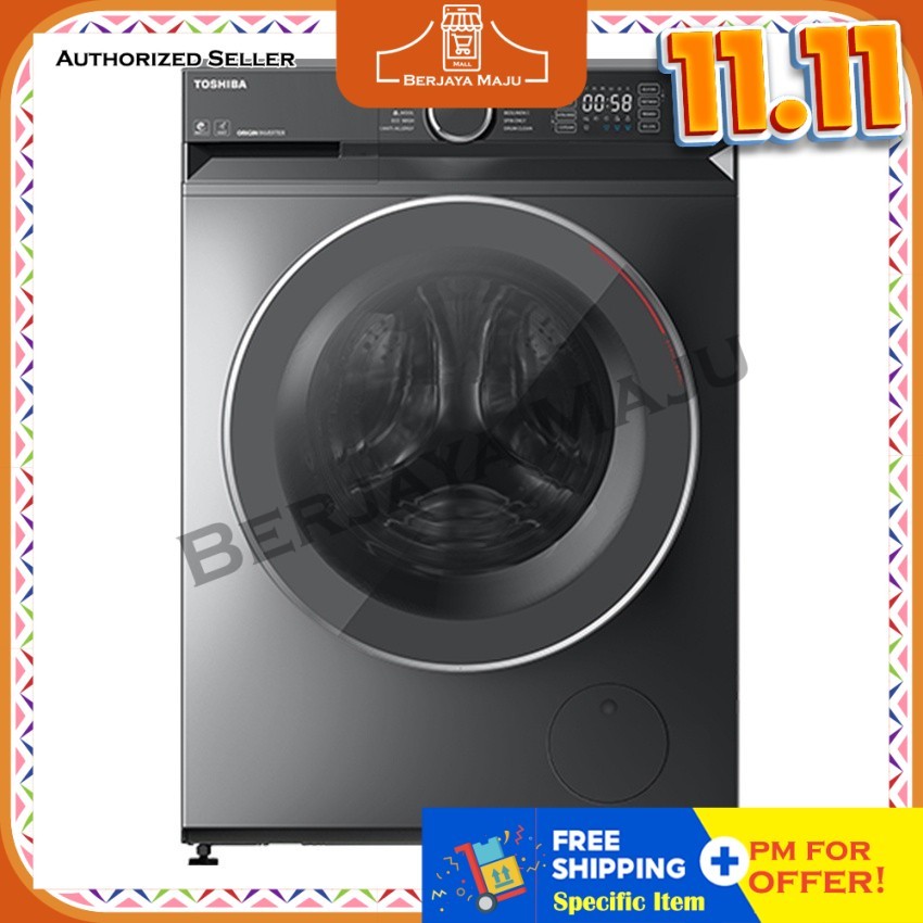 [SAVE 3.0] Toshiba 10.5KG Inverter Front Load Fully Washer TW-BK115GF4M(SK) | Shopee Malaysia
