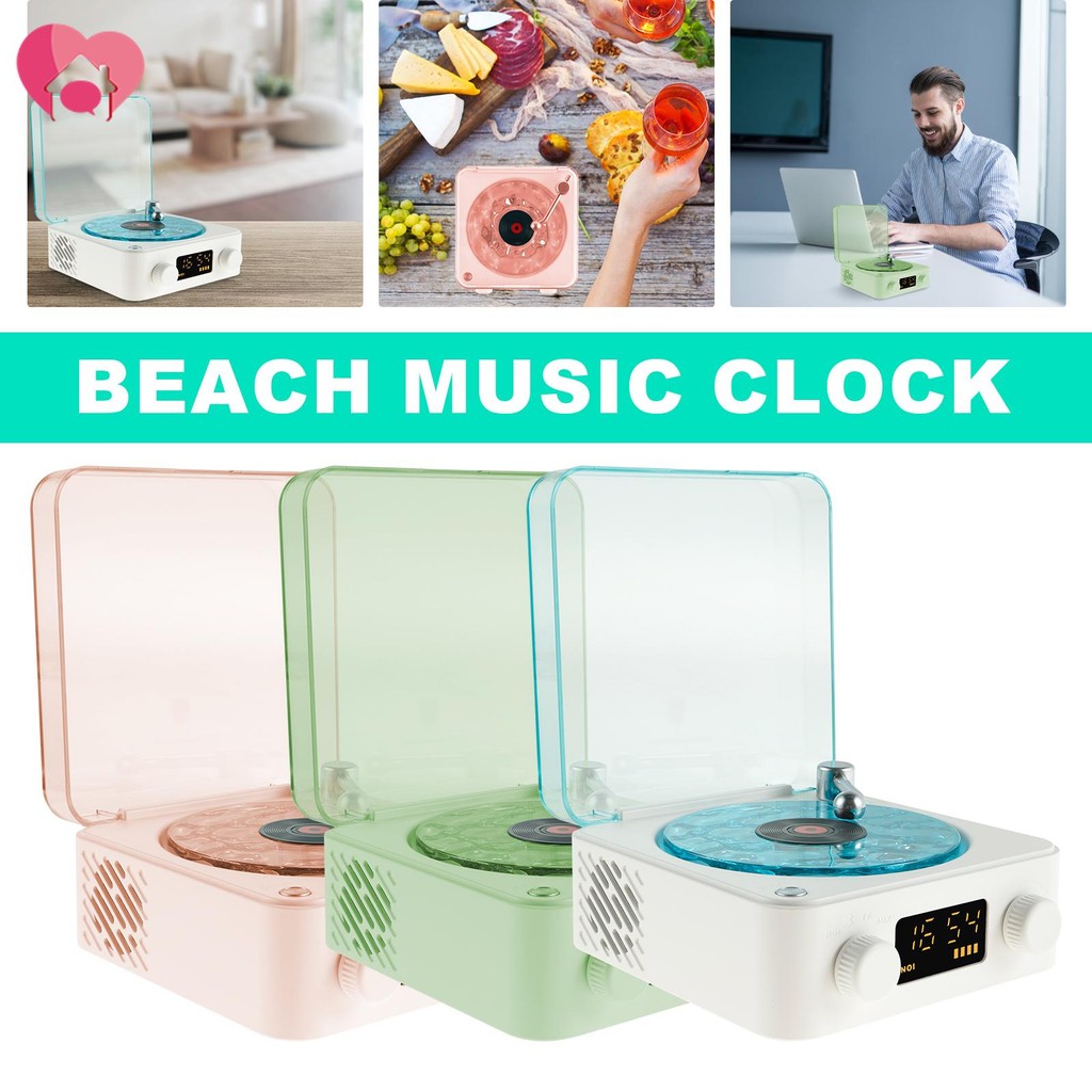 Waves Vinyl Player with Adjustable Lights and Time Vintage Waves Vinyl ...