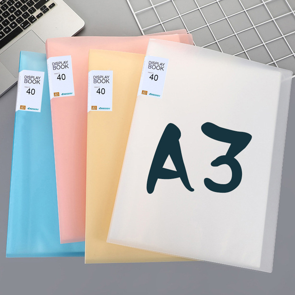 SKM A3 40 Pages Display Book Transparent Folder Document File HMS176 ...