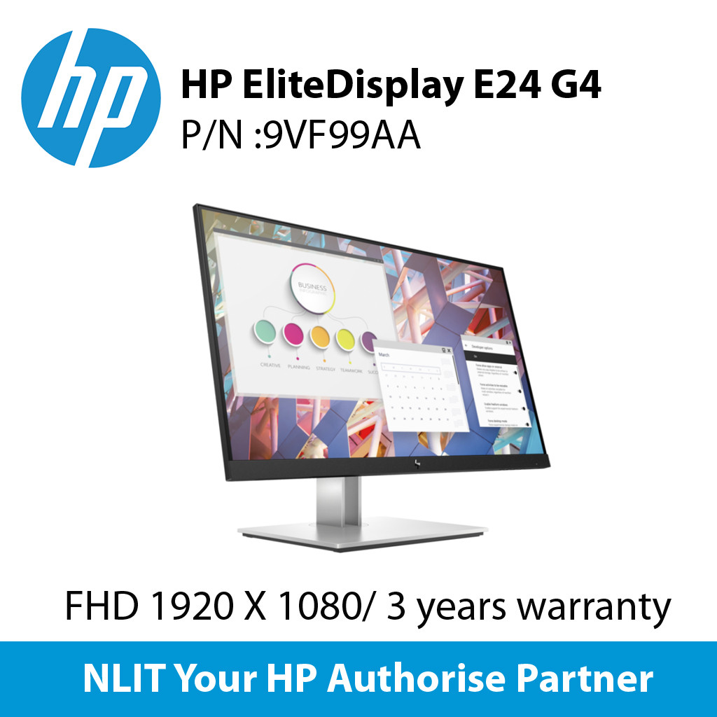 HP EliteDisplay E24 G4 Monitor SING (23.8) 9VF99AA | Shopee Malaysia
