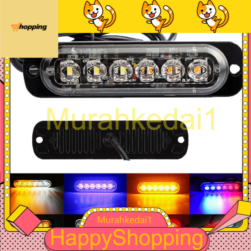 MK1 6 LED Light Bar Work Car Flash / Emergency Flasher Dash Strobe ...