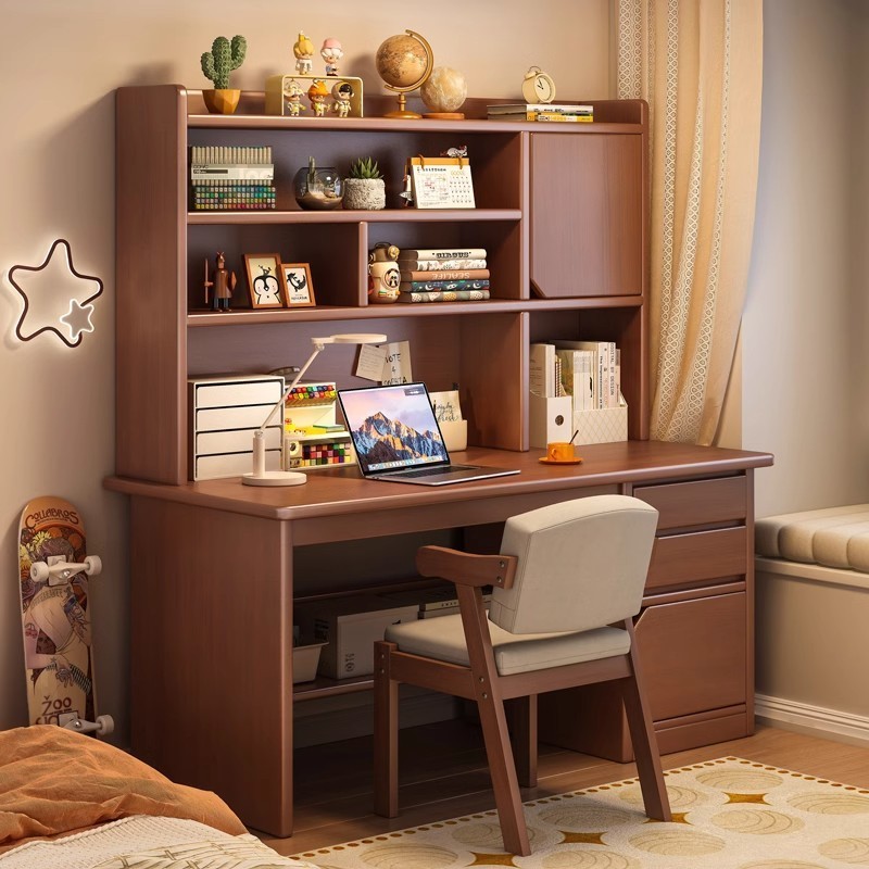 Computer Desk Desk Table Bookshelf All in One Set Simple Modern Bedroom ...