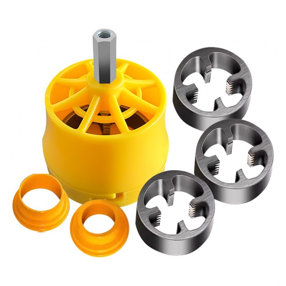 PVC Pipe Threader Kit with 1/2In 3/4 In 1 Inch Dies Pipe Threader Pipe ...