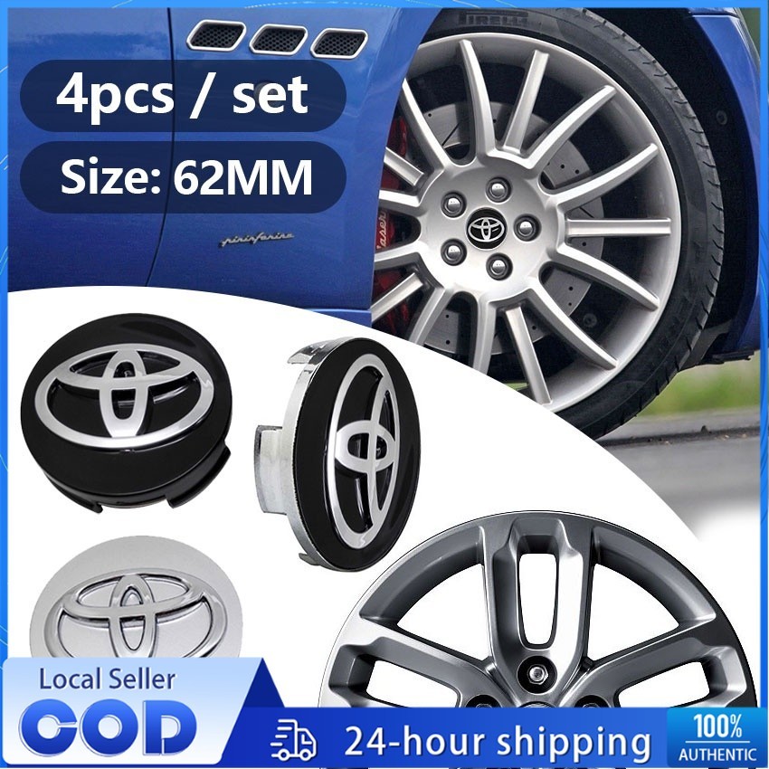 1/4pcs Toyota Series Wheel Hub Logo 57mm 62mm Rim Cap Wheel Hub Logo ...