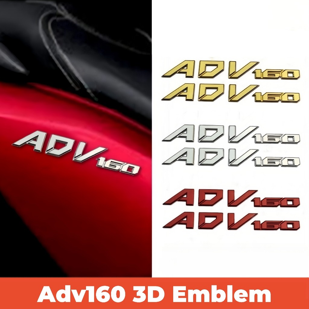 Honda Adv160 Emblem 3D PVC Logo Sticker 1 Pair Honda Adv160 Accessories ...