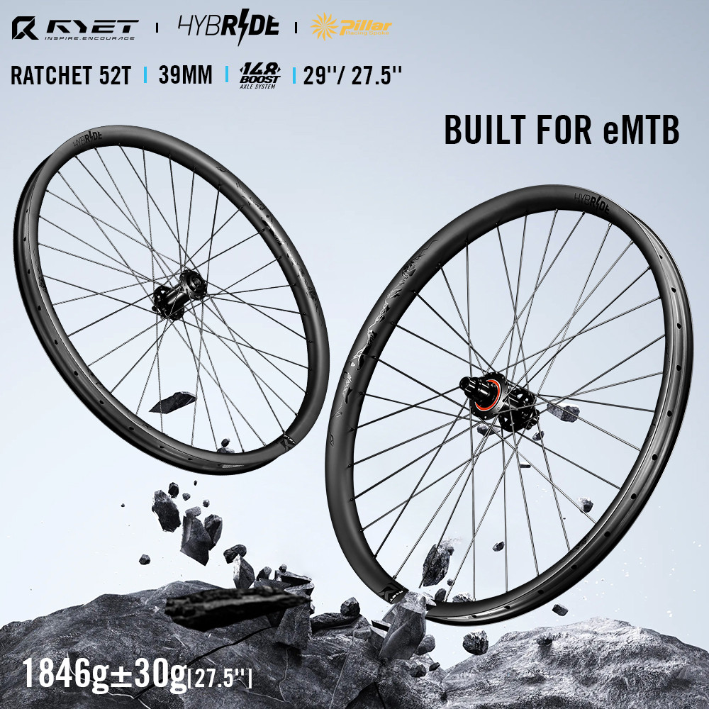 2024 MTB RYET Wheelsets 29er 27.5 Hybride Boost Carbon Wheelsets Mullet e-Mountain Bike wheels ...