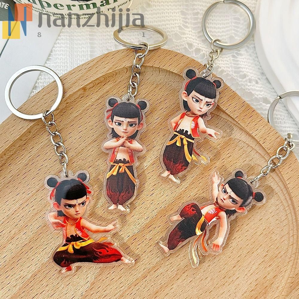 NANZHIJIA Ne Zha 2 Key Chain, Acrylic Anime Movies Nezha 2 Figures ...