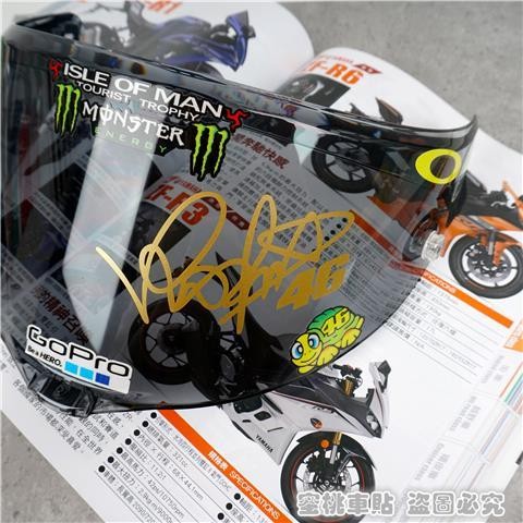 [2025NEW] AGV Helmet Lens Sticker No. 46 Rider rossi Signature Sticker ...