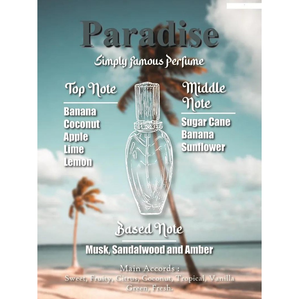PASIFIC PARADISE SIMPLY FAMOUS PERFUME FOR WOMAN GIFT SET FOR HER ( EAU ...