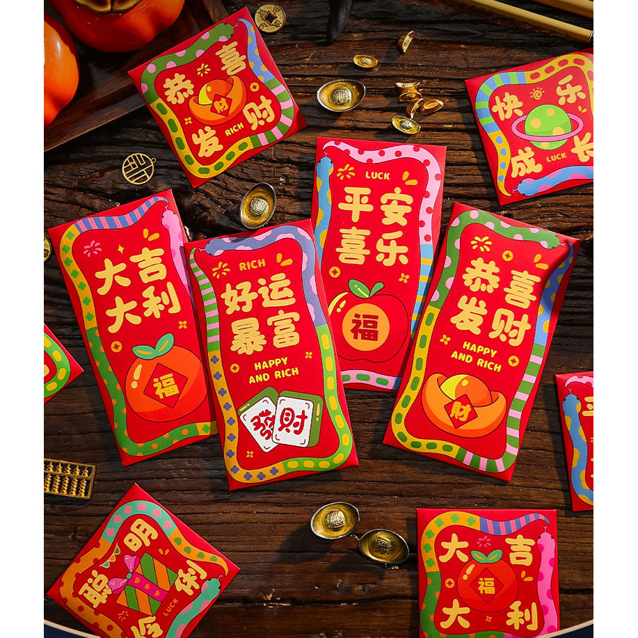 CNY 2025 Red Packet 6Pcs/lot Creative cute Snake year Ang Bao Red ...