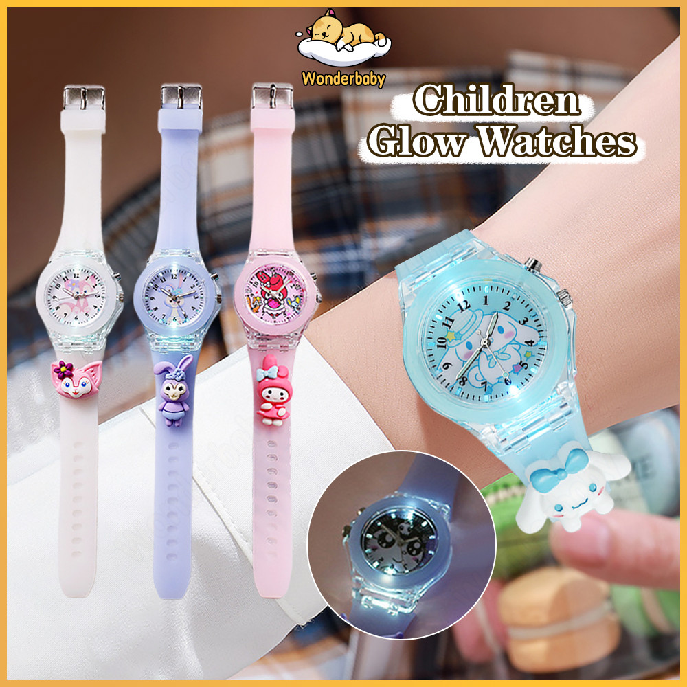 Wonderbaby New Kuromi LED Light Watch For Kids Girls Cartoon Luminous ...