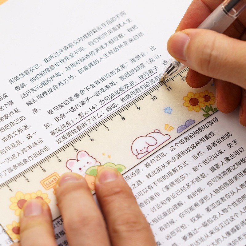 QwQ Funny Cartoon Animal Ruler School Supplies Cute 15cm Drawing Tool ...