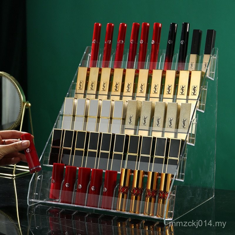 Lipstick Lip Glaze Storage Rack Acrylic Display Rack Transparent Ladder ...