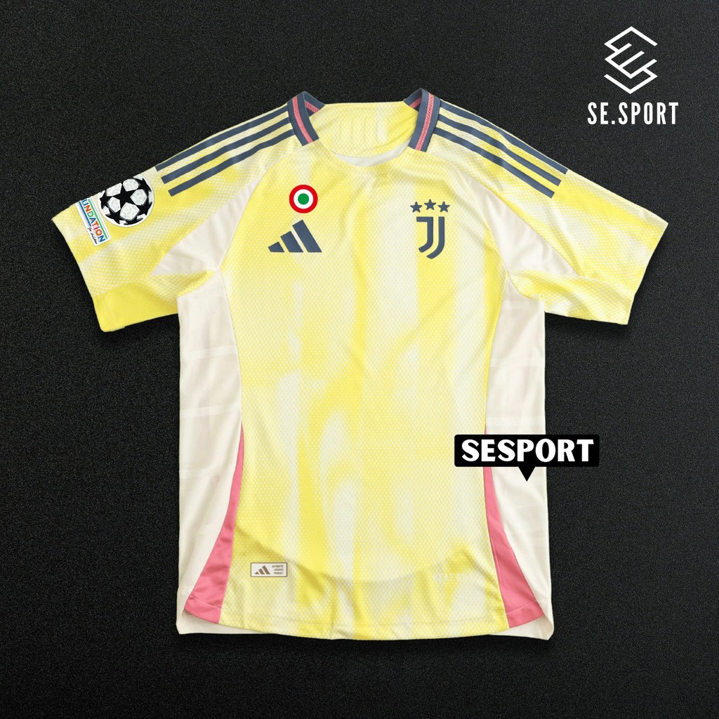 (PLAYER Issue) Juventus Away Jersey 2024 2025 Yellow Juve Football ...
