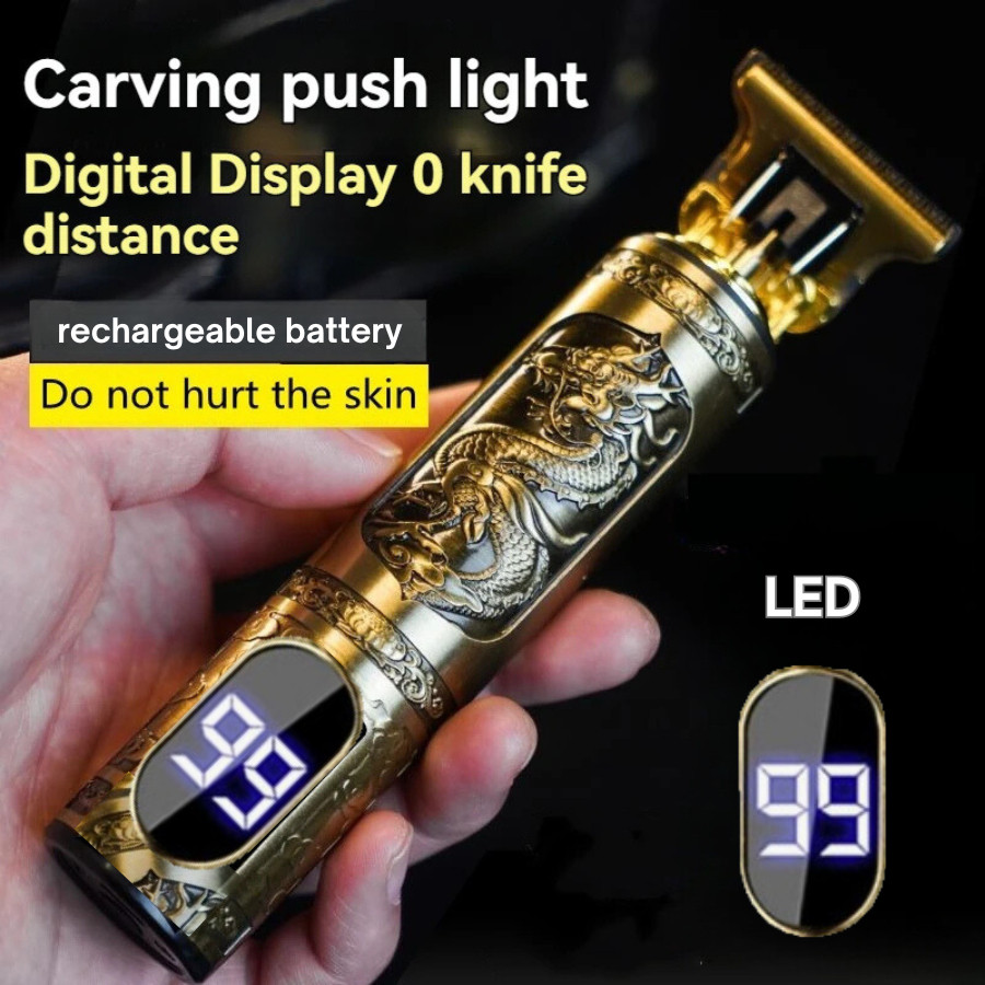 T9 Electric Hairdresser Carving Mark Electric Pusher Smooth Head Oil ...