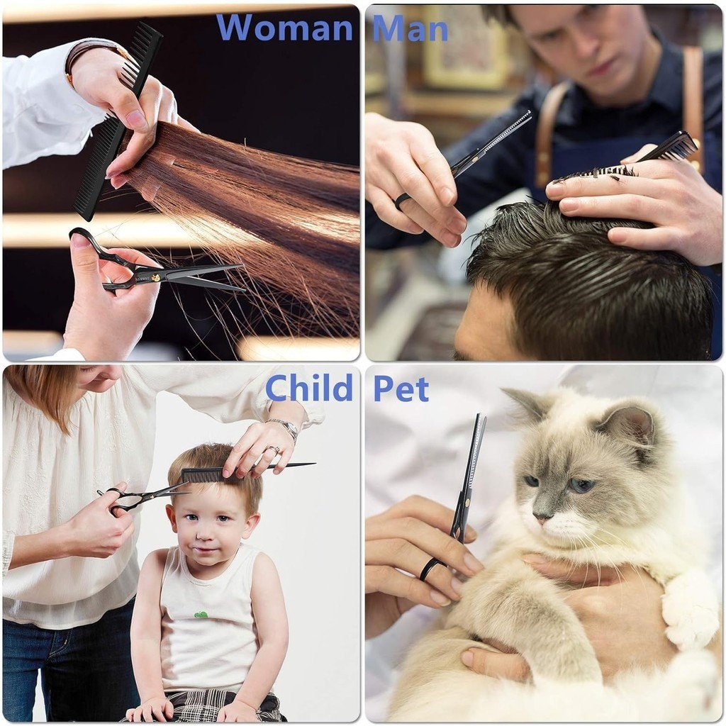 12 unit Hair Cutting gunting Kit, gunting rambut Set, gunting rambut ...