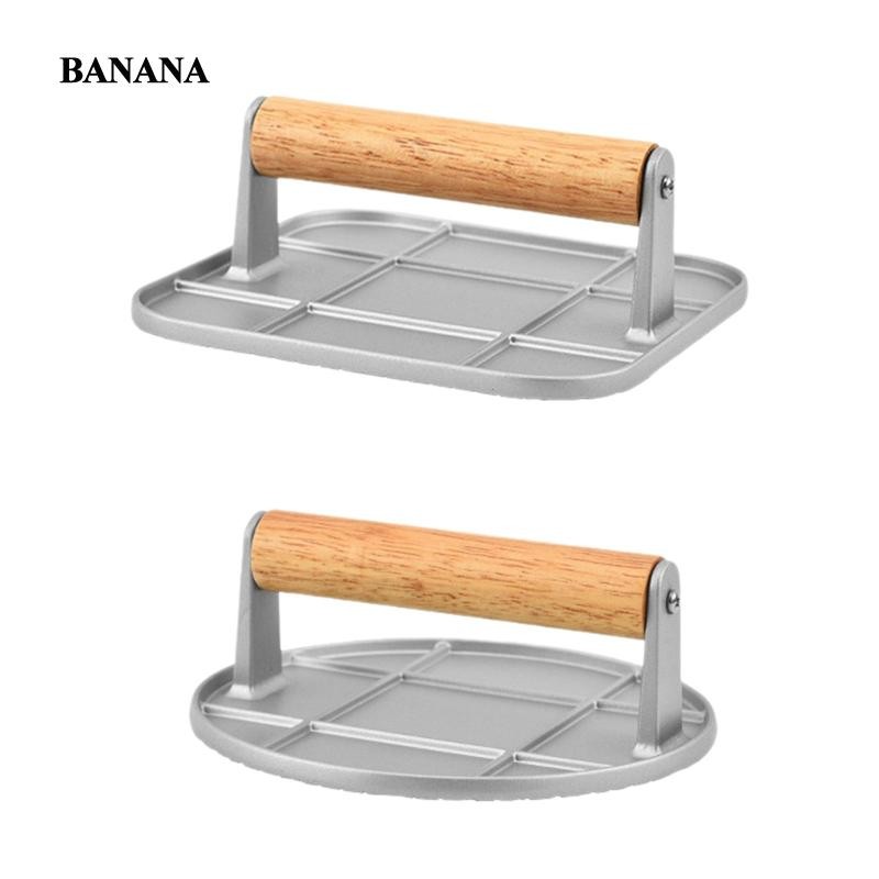 [ Burger Press Hamburger Press with Wood Handle Barbecue Tool Grill ...